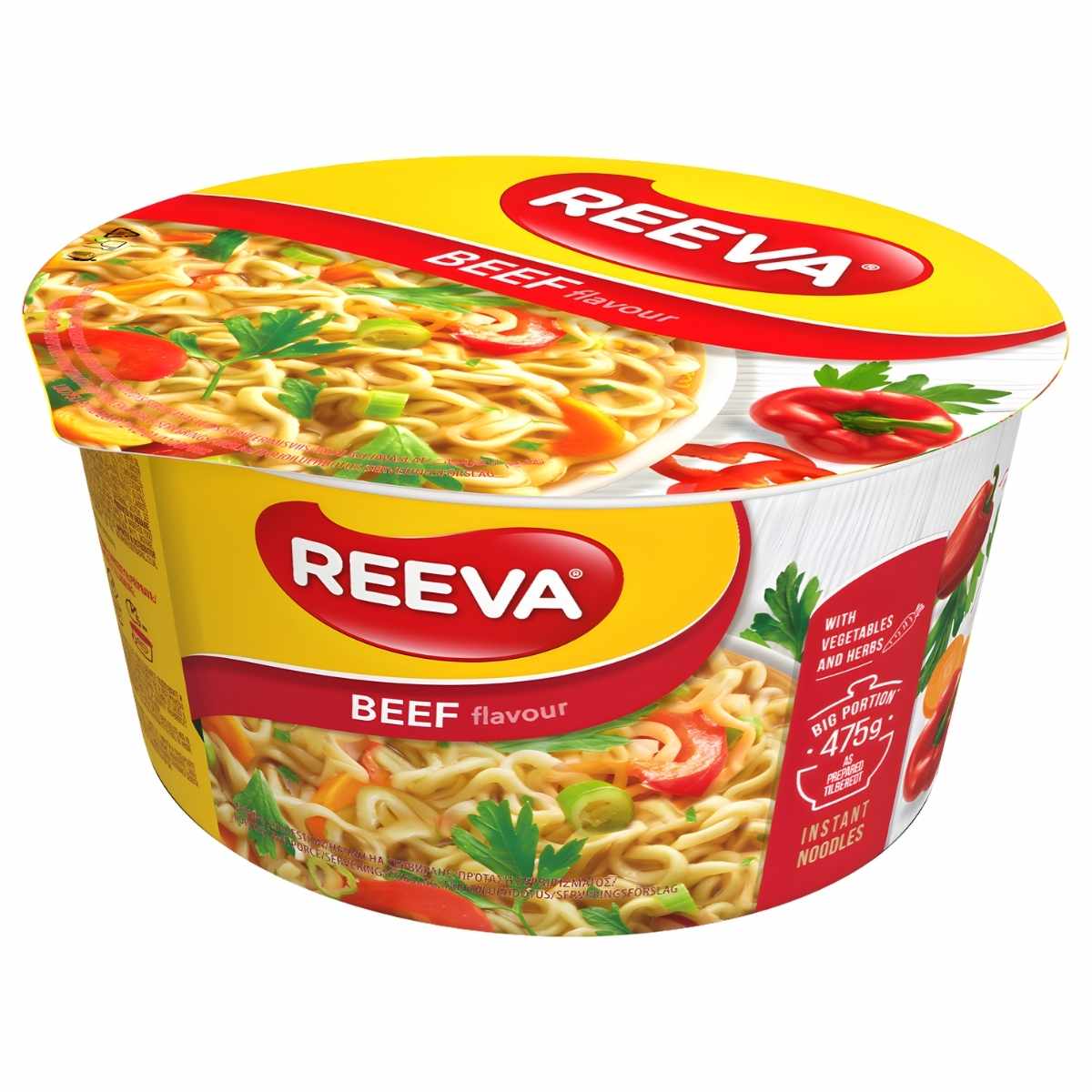 Reeva - Beef Flavour Instant Bowl Noodles - 75g – Continental Food Store